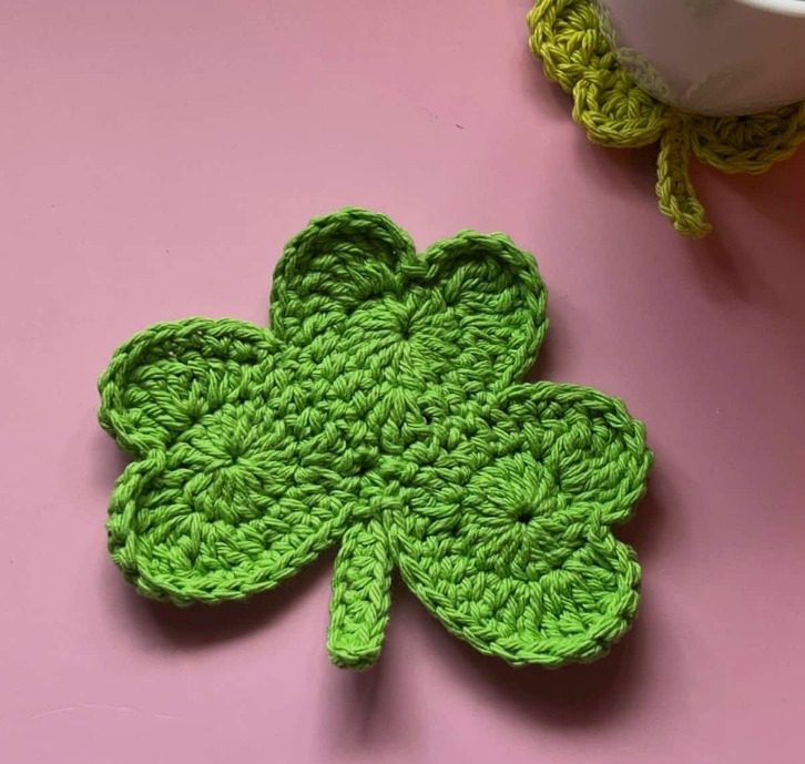 Free Crochet Shamrock Coaster Pattern: – CrochetSimple